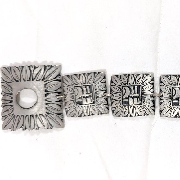 Alice Seely | Jewelry | Rare Vintage Alice Seely Pewter Link Bracelet ...